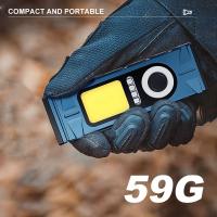 China New EDC Flashlight Strong Light COB Charging Working Lamp Green Laser RGB Atmosphere Lamp Outdoor Magnetic Cap Clip Lamp for sale