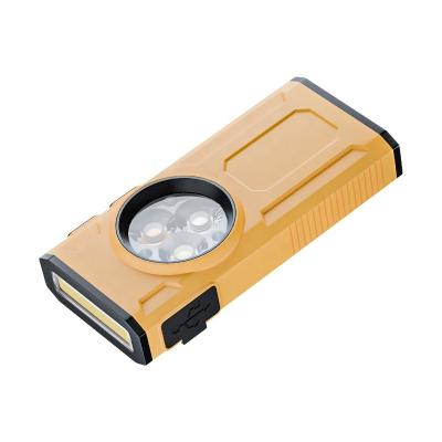 China Cross-border New LED Super Bright Keychain Light Magnetic Charging Warning Flashlight Mini Auto Repair Maintenance Work Lamp for sale