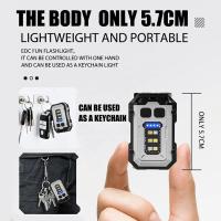 China Cross-border Dual LED Keychain Lamp Multifunctional Magnetic Suction Flashlight Cob Side Lamp Outdoor High Bright Warning Lamp for sale