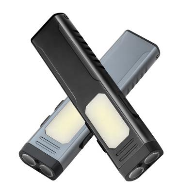 China Ultra-thin Flashlight with Buzzer, USB Rechargeable Working Lamp, Magnetic Attachment, COB LED Portable EDC Flashlight for sale
