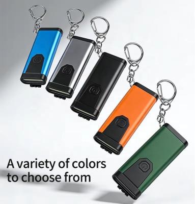 China 2026 New Ultra-thin COB Flashlight, USB Rechargeable Mini Keychain Lamp, Portable EDC Emergency Work Light for sale