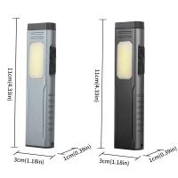 China Ultra-thin Flashlight with Buzzer, USB Rechargeable Working Lamp, Magnetic Attachment, COB LED Portable EDC Flashlight for sale