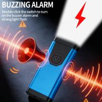 China 2026 New Ultra-thin COB Flashlight, USB Rechargeable Mini Keychain Lamp, Portable EDC Emergency Work Light for sale