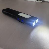 China Ultra-thin Flashlight with Buzzer, USB Rechargeable Working Lamp, Magnetic Attachment, COB LED Portable EDC Flashlight for sale