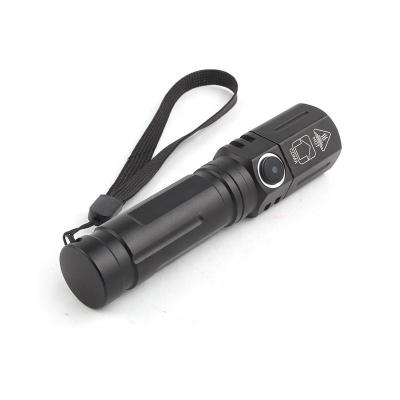 China New Model High-Intensity LED White Laser Zoom Rechargeable Outdoor Emergency Light Mini Flashlight for sale
