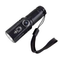 China New Model High-Intensity LED White Laser Zoom Rechargeable Outdoor Emergency Light Mini Flashlight for sale