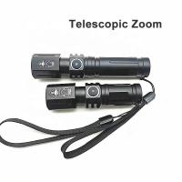 China New Model High-Intensity LED White Laser Zoom Rechargeable Outdoor Emergency Light Mini Flashlight for sale