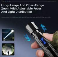 China New Product: Buzzer Bright Light Flashlight, Multi-Functional RGB Fluid Light Outdoor Retractable Zoom Magnetic LED Torch for sale
