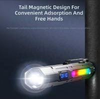 China New Product: Buzzer Bright Light Flashlight, Multi-Functional RGB Fluid Light Outdoor Retractable Zoom Magnetic LED Torch for sale