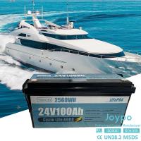 China 12V 24V Marine Lithium Battery 100Ah 200Ah Anti Vibration Fishing Boat Batteries for sale