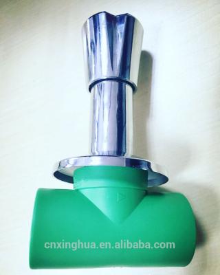China Green Color Ppr Chrome Stop Valve Brass Material For Water Supply System for sale