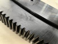 China customized Blackened anti-rust grinding teeth P5 high precision slewing bearing gear ring for sale