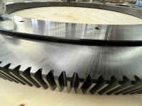 China customized Blackened anti-rust grinding teeth P5 high precision slewing bearing gear ring for sale