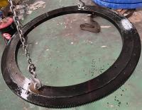 China customized Blackened anti-rust grinding teeth P5 high precision slewing bearing gear ring for sale