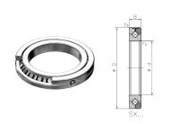 China RU228UU-CCO-X Cross Roller Slewing Ring Tapped through holes Turntable Bearing 160x295x35mm for sale