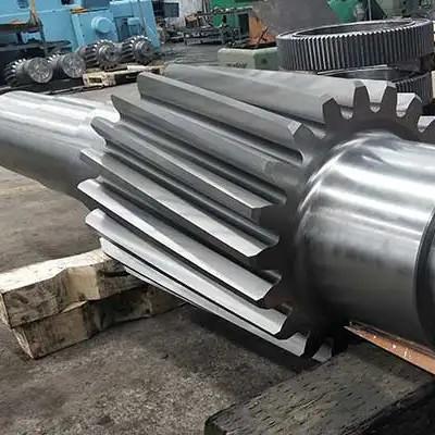 China Custom precision large forged steel shaft gear shaft for sale