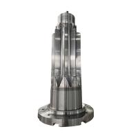China Wind tubine High precision OEM steel large spur gear shaft teeth grinding bull gear shaft for sale