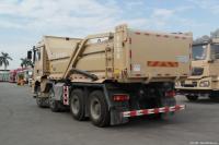 China Shacman Delong M3000 8X4 5.8m Dump Trucks with 5.6*2.3*0.9m Cargo Tank Dimension for sale