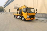China Horsepower 150hp Second-hand Boutique Howo 16m-30m Aerial Work Truck with Truck Crane for sale