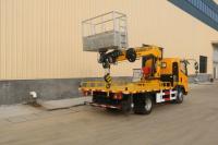 China Horsepower 150hp Second-hand Boutique Howo 16m-30m Aerial Work Truck with Truck Crane for sale