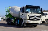 China Fukuda Auman ETX 340 horsepower 8X4 7.87 square concrete mixing truck for sale