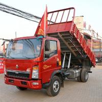 China Boutique HOWO Humvee 129hp 4X2 4.15m Dump Trucks with 100-200L Fuel Tank Capacity for sale