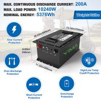 China 12S1P 16S1P Lifepo4 Electric Golf Cart Lithium Battery 5 Years Warranty for sale