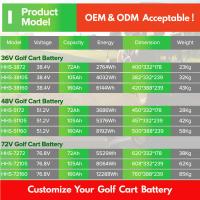China 36ah 80ah 48 Volt Lithium Golf Cart Batteries Long Service Life for sale