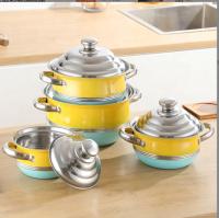 China Factory Wholesale Different Size Cookware Set Custom Pots Wholesale 5PCS Stainless Steel Cooking Pot Set for sale
