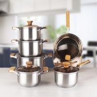 China Amazon TOP Seller 12 PCS Cooking Pot Set Non Stick Sauce Pan Milk Pot Frying Pan Deep Cookware Set For Kitchen for sale