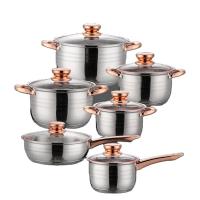 China High Quality 12 PCS Stainless Steel Sets Pan And Pot Cooking Pot Sets Nonstick Cookware Set For Kitchen for sale