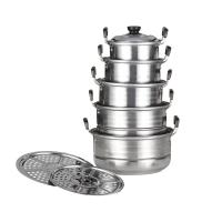 China Quality Kitchen Cookware Set American Style Cooking Pot Sets 410 Stainless Steel Pots for sale