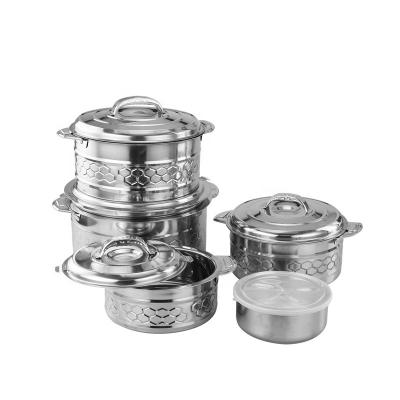 China Double wall 3pcs cooking stock pot quality food cookware soup pot for sale