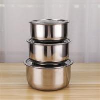 China Cooking Pot 410 Stainless Steel Cookware Set Kitchen Soup Stock Pot Set for sale