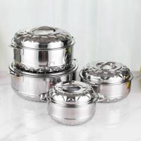 China Double wall insulated stock pot set 4pcs kitchen cookware fresh box pot set for sale