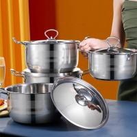 China Quality 8 Pieces Stainless Steel 410 Non Stick Pan Cookware Sets Kitchemware Pot for sale