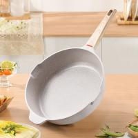 China New Arrival Induction Omelet Pans Maifan Stone Coating Aluminum Frypan Non Stick Granite Frying Pan Skillet Pan for sale