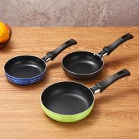 China Factory Price Cookware 12/14/16 CM Multi-color Frypan Non Stick Mini Pans Eggs Cooking Pan Fry Pans With Bakelite Handle for sale