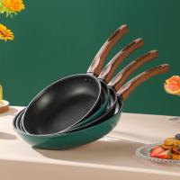China Good Quality Multicolor Aluminum 22/24/26/28 Cm Induction Cookware Skillet Non Stick Fry Pans for sale