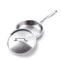 China Extra Strong Stovetop Frying Pan Stainless Steel With Lid for sale