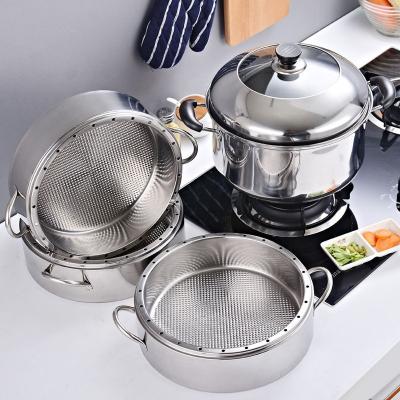 China Commercial Cookware Multilayer Stainless Steel Steamer Pot Large Capacity Cooking Pot With SS Lid for sale