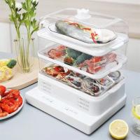 China Multifunctional Large Capacity 3 Layer Cooking Steamer Pot Electric Food steamer Pot With Visualization lid for sale