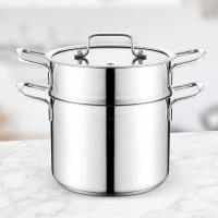 China Home Cooking Stackable Steamer Pot Stainless Steel 22cm Soup Stock Pot for sale