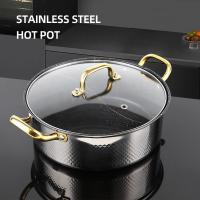 China New Arrival Soup & Stock Pot Induction Cookware Kitchen Pots 304 Stainless Steel Hot Pot With Divider for sale