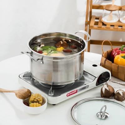 China Amazon Top Seller Stainless Steel Food Soup Pot Cooking Pot With Glass Lid for sale