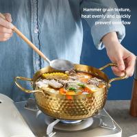 China Wholesale Silver Korean Cookware Sauce Pot Stainless Steel 430 Soup Pot  With Stainless Steel Handle for sale