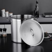 China Hot Fashion Silver Heavy Duty Cooking Pot Cookware Pots Soup Pot Stainless Steel Cooking Stock Bucket With Stainless Steel Lid for sale
