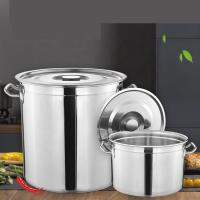 China Wholesale Top Seller Kitchen Cooking Soup Ware Induction Stainless Steel 201 Cookware Stock Pot for sale