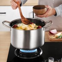 China Good Quality Silver kitchen Ware Cooking Soup Steamer Pot Stainless Steel 410 Cookware Pot for sale