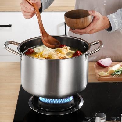 China Good Quality Silver kitchen Ware Cooking Soup Steamer Pot Stainless Steel 410 Cookware Pot for sale